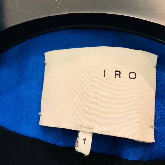 IRO | Jackets & Coats | Gorgeous Iro Blue Leather Jacket | Poshmark